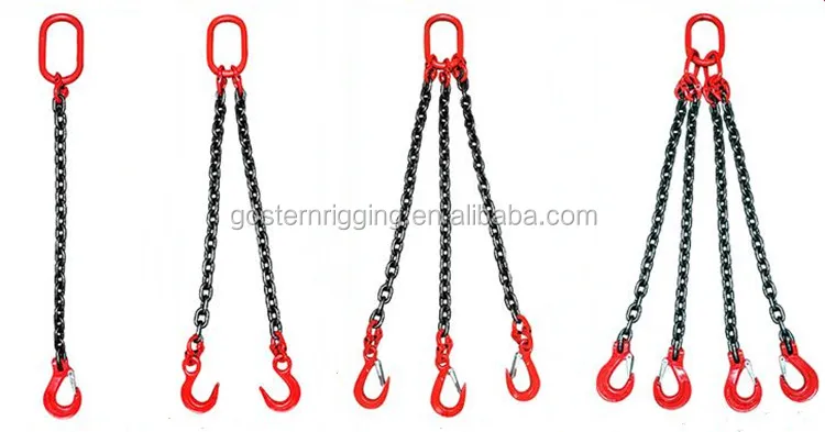 Heavy Duty Alloy Steel G80 Lift 4 Leg Chain Sling