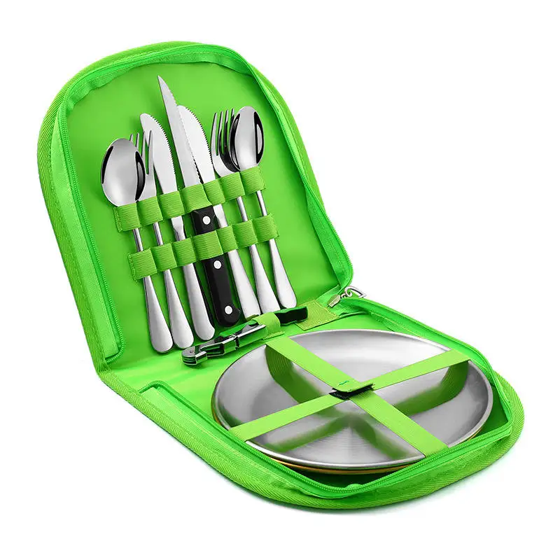 Stainless Steel Portable Flatware Set Knife Camping Picnic Tableware ...