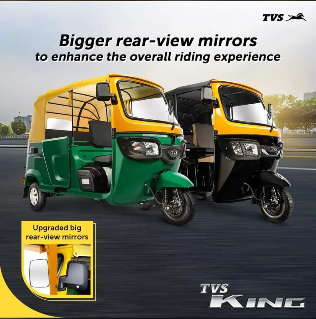 TVS King 4s Three Wheeler for Passenger - High Power Engine