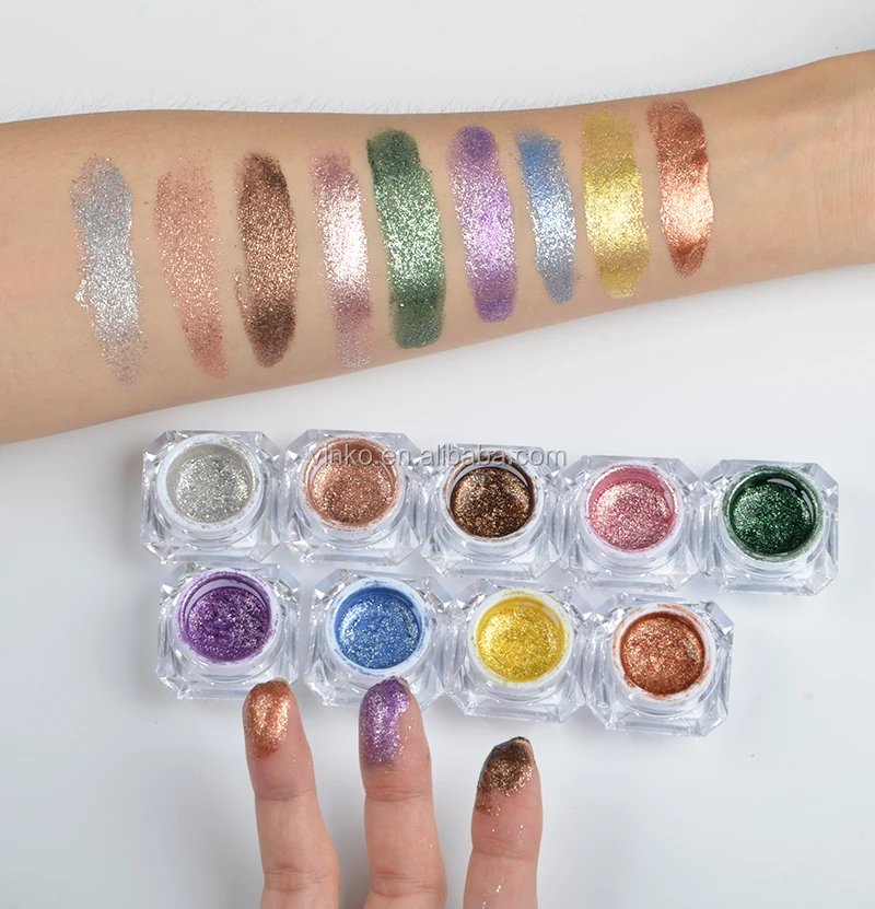 9 Color Jelly Eye Shadow Gel Cream Glitter Eyeshadow Liquid Eye Shadow ...