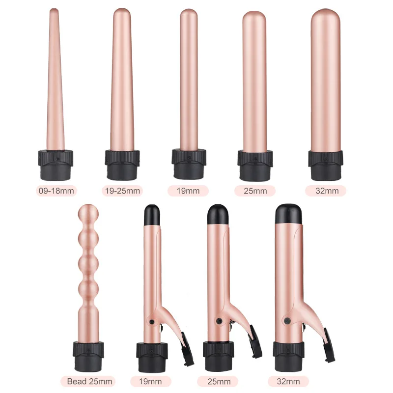 Biumart Electric Hair Waver 6 In 1 Home Use Multi-function Lcd Curling ...