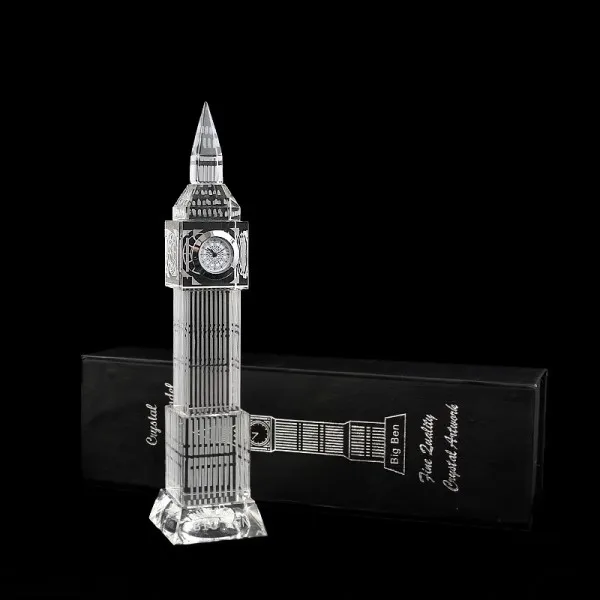 Light up Crystal Big Ben with Clock MH-G0347 - Gift