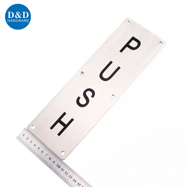 Stainless Steel Modern Push And Pull Door Sign Plate - Buy Push And ...