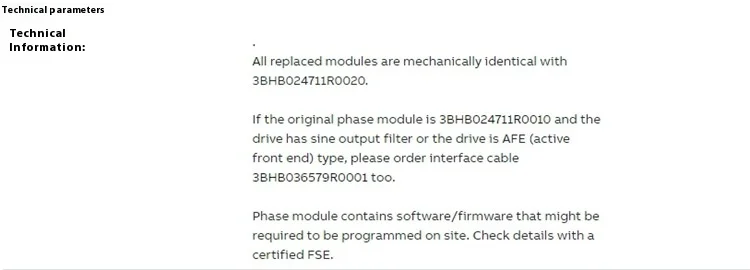 ABB PBA E10 A01 - Spare Parts for ACS2000 Industrial Control