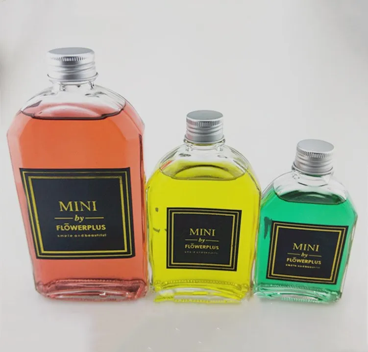 Elegant Premium Mini Seal Flat Square Fancy Tequila Glass Bottle 50ml ...