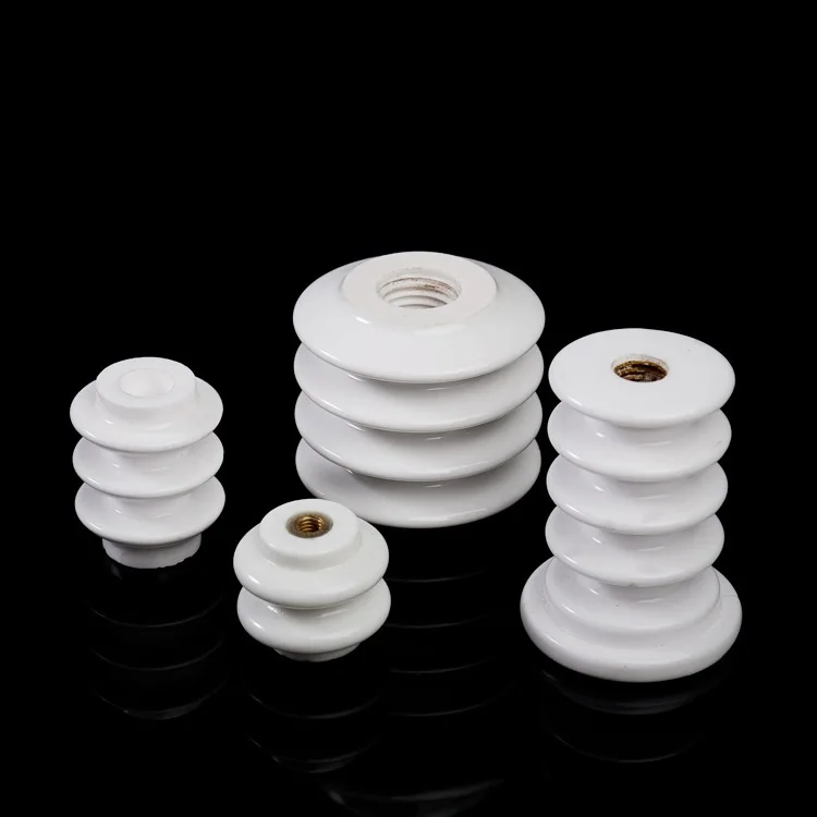 Ceramic High Voltage Electrical Insulator With Threaded Brass Insert ...