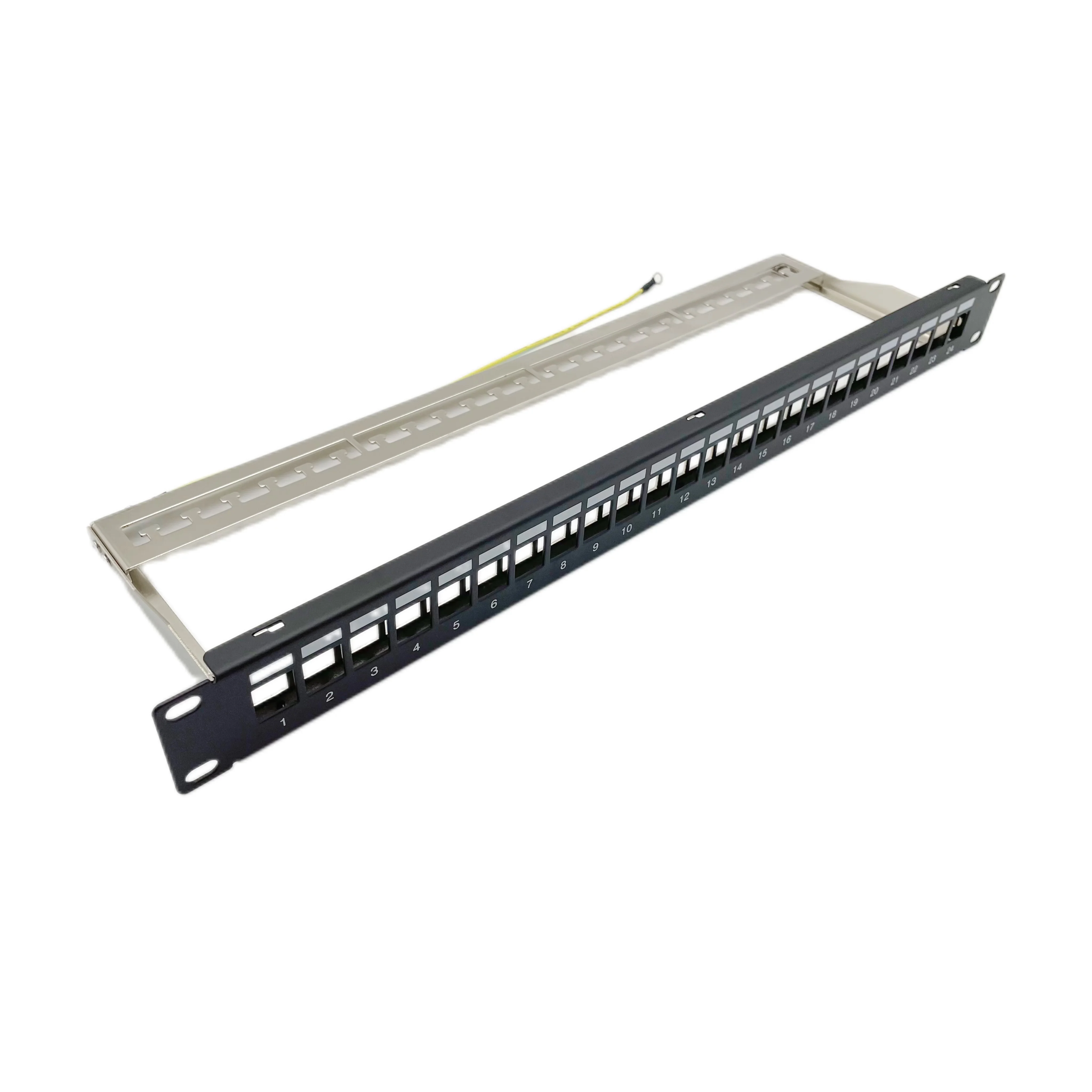 19 inch 24 port Cat5e Cat6 Cat6A shielded patch panel UTP FTP empty ...