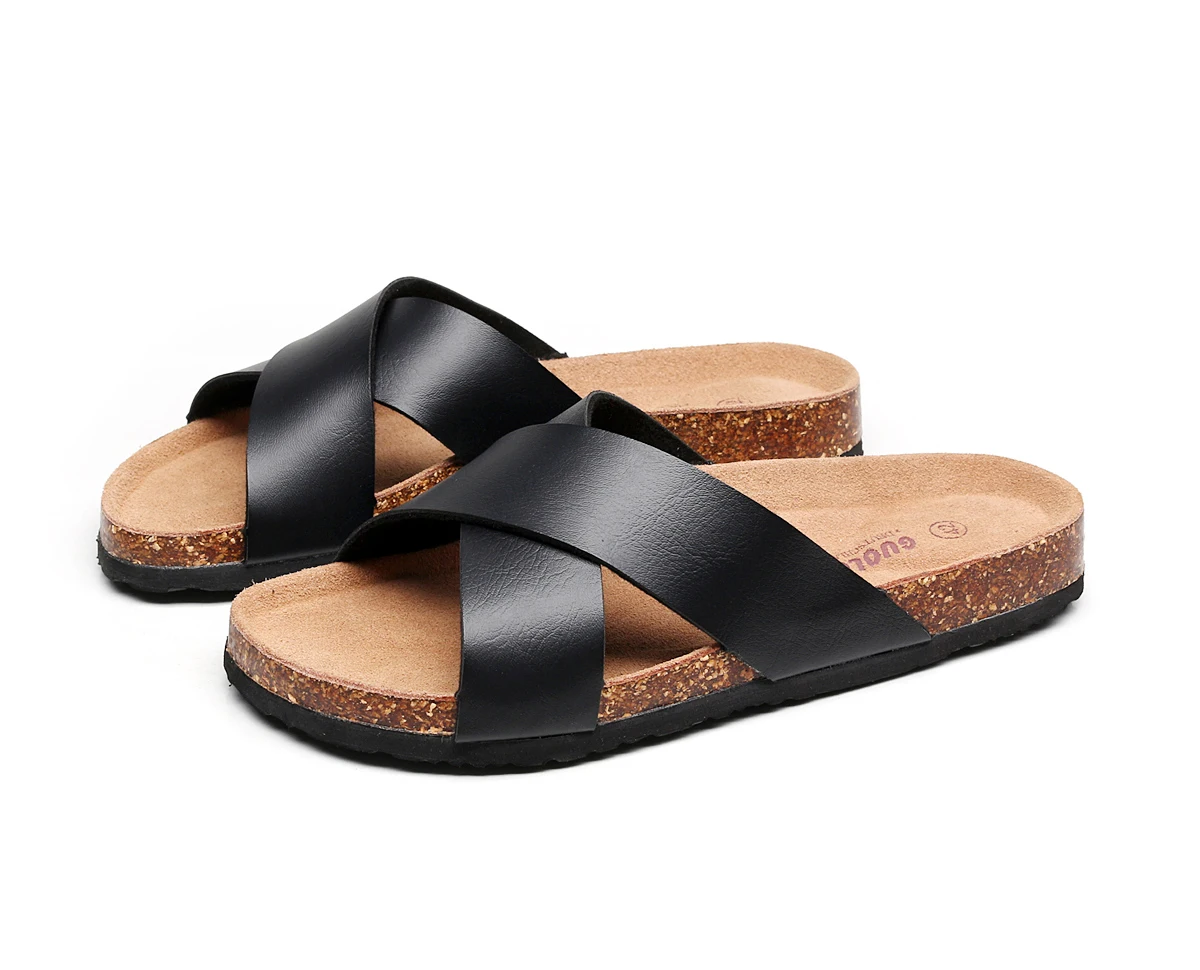 Hot Sale Cork Sole Slippers High Quality Women's Slippers Fashion Solid ...