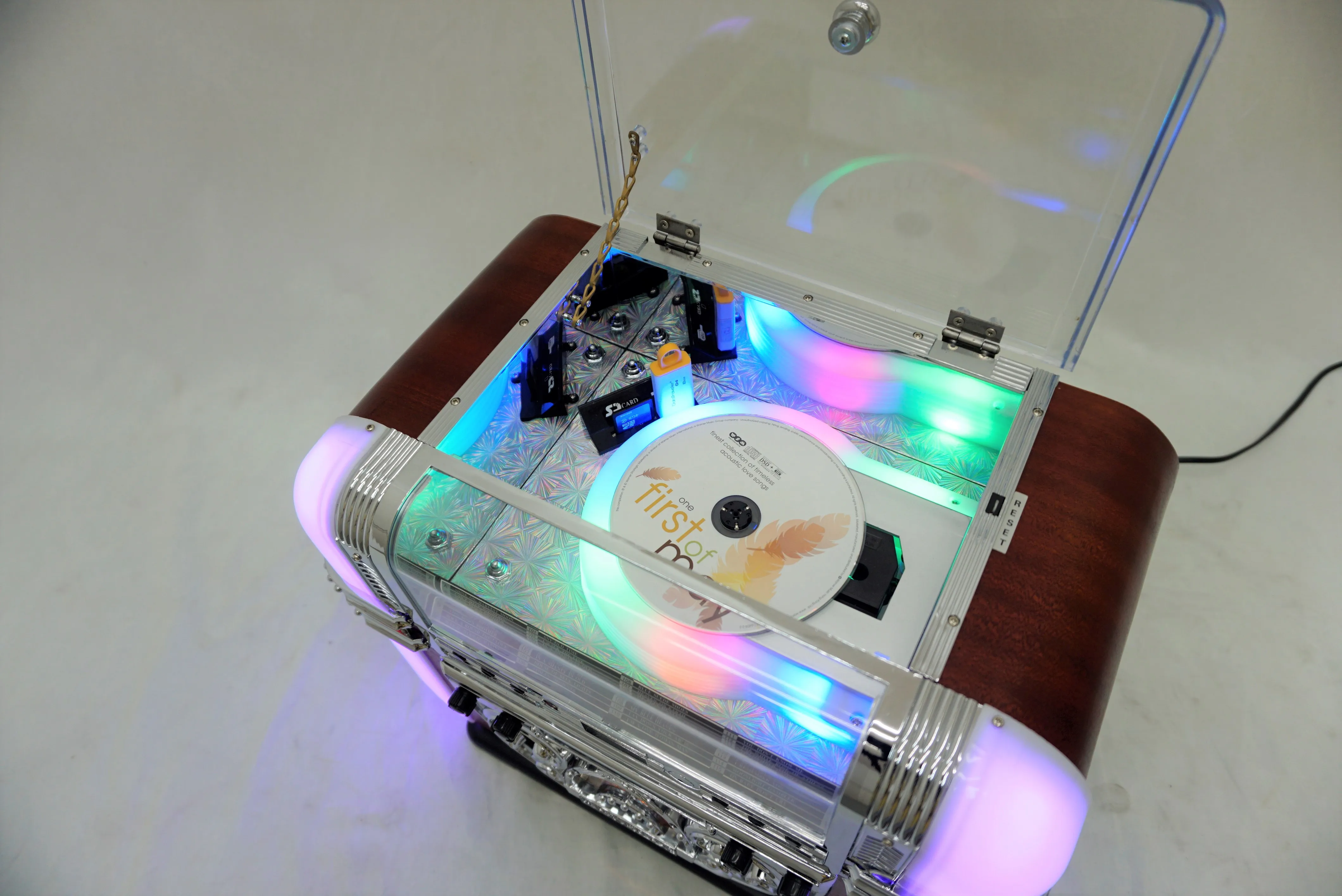 The Tabletop Jukebox Features A Rounded Rectangular Design,Allowing For ...