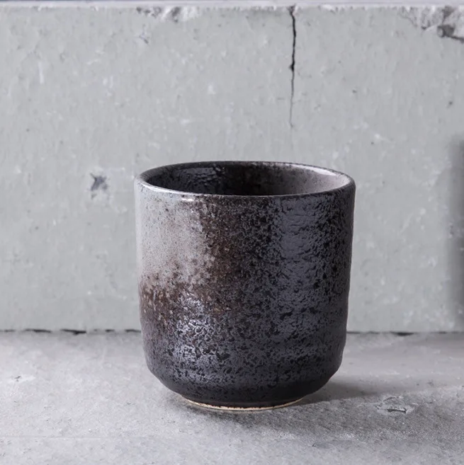 200ml Japanese Style Black Stoneware Tea Cup For Hotel - Buy Japanese ...