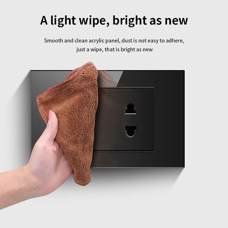 Wall Light Switches Wall Switch Socket US With Led 10A 1/2/3/4 Gang ...