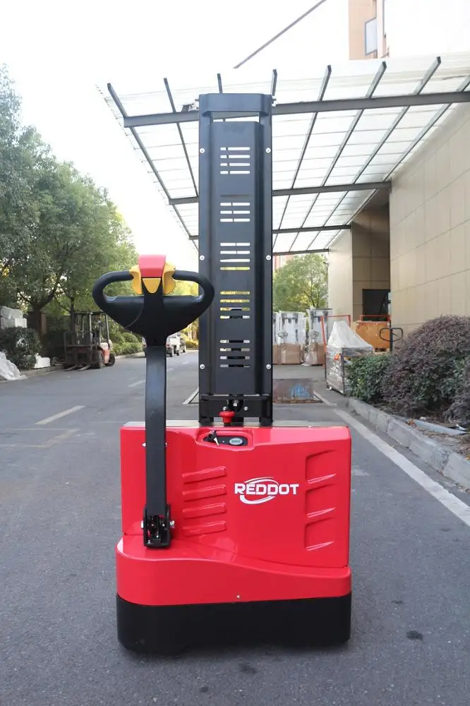 REDDOT 1.0ton 1.2ton Electric Powered Straddle Pallet Jack Stacker with ...