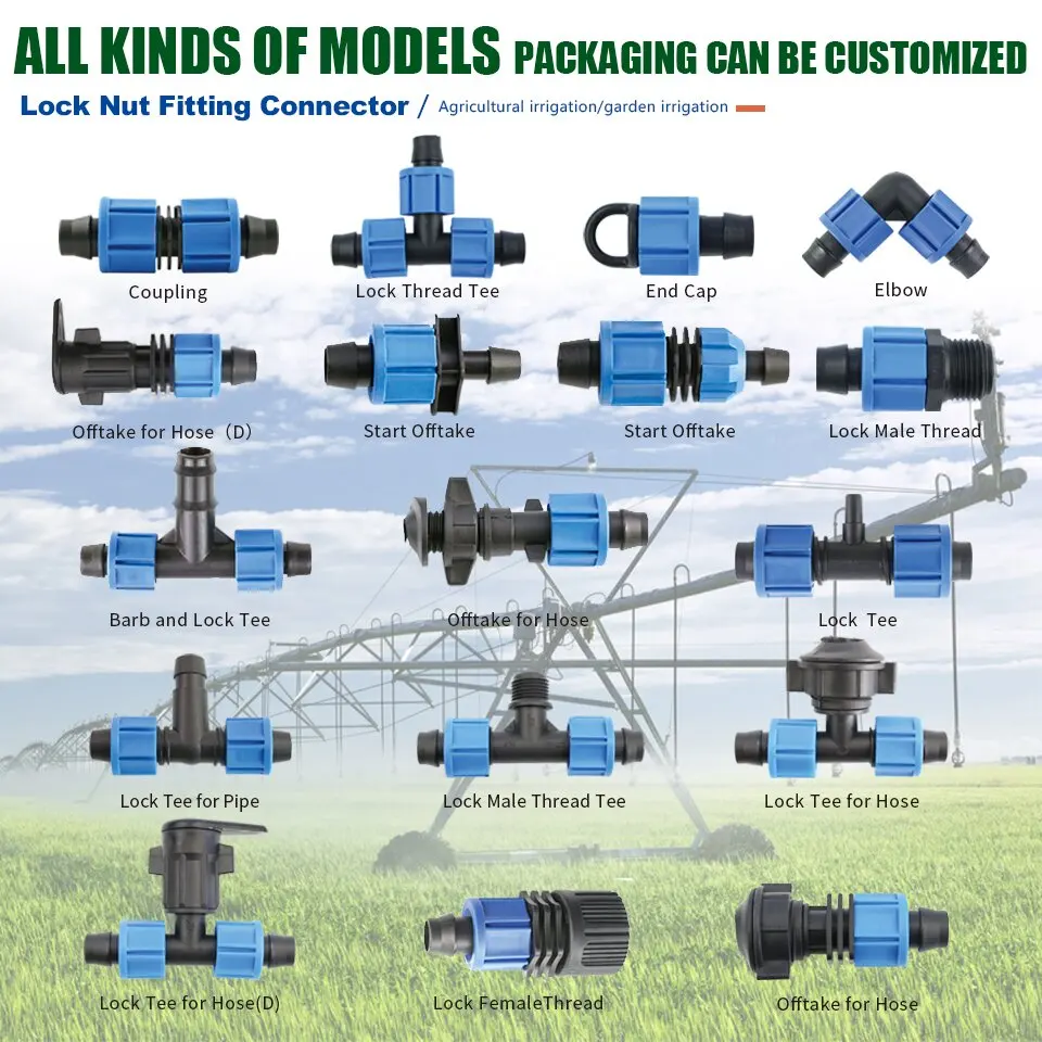 High Quality Lock Nut Fitting Connector for Drip Irrigation