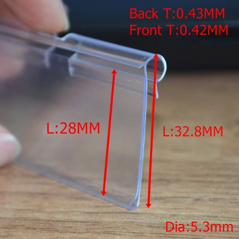 hang Clip Price Tag Strips Extruded Plastic Strip Label Holder for ...