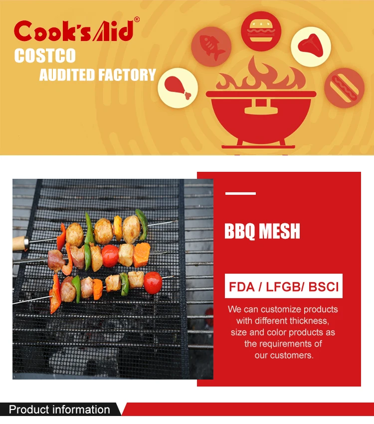 Ptfe Coated Fiberglass Fabric Food Grade Multipurpose Non-stick Grill ...