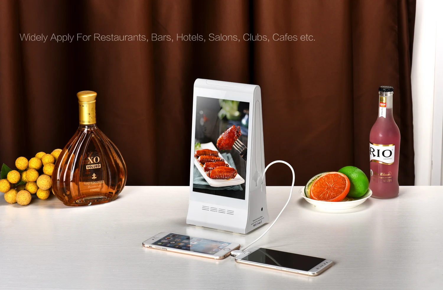 Table Top Advertising Display - Dual Screen & Charging