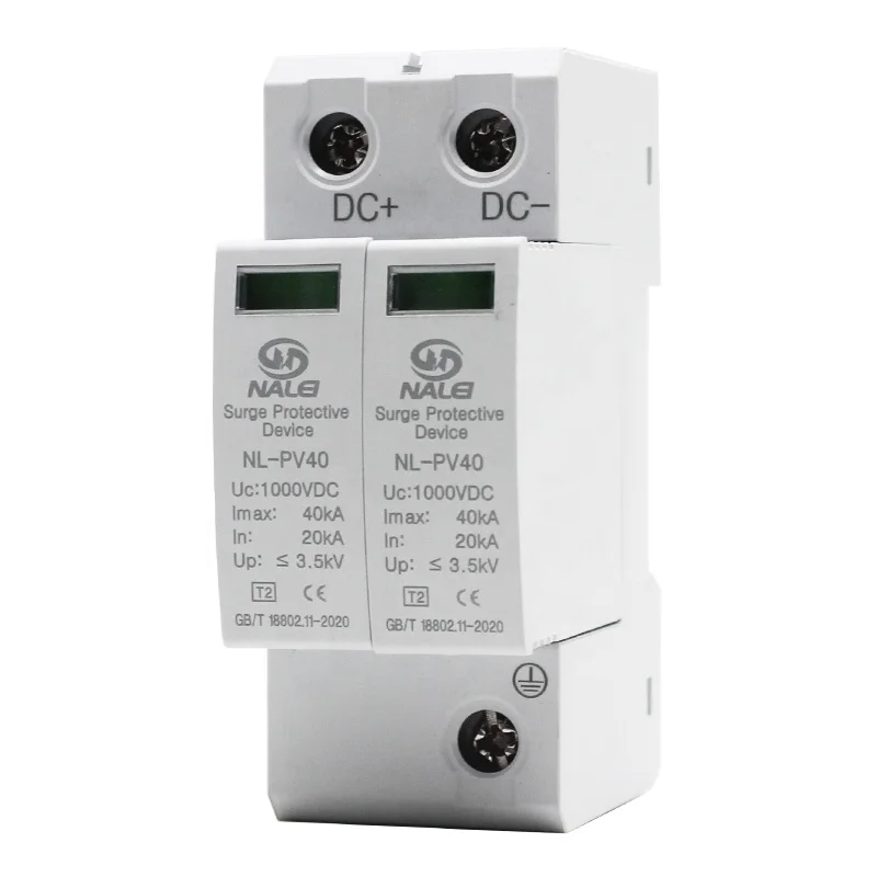 Spd Lightning Arrester Of Pv Combiner Box Pv40 20ka~40ka 1000v Dc Surge ...