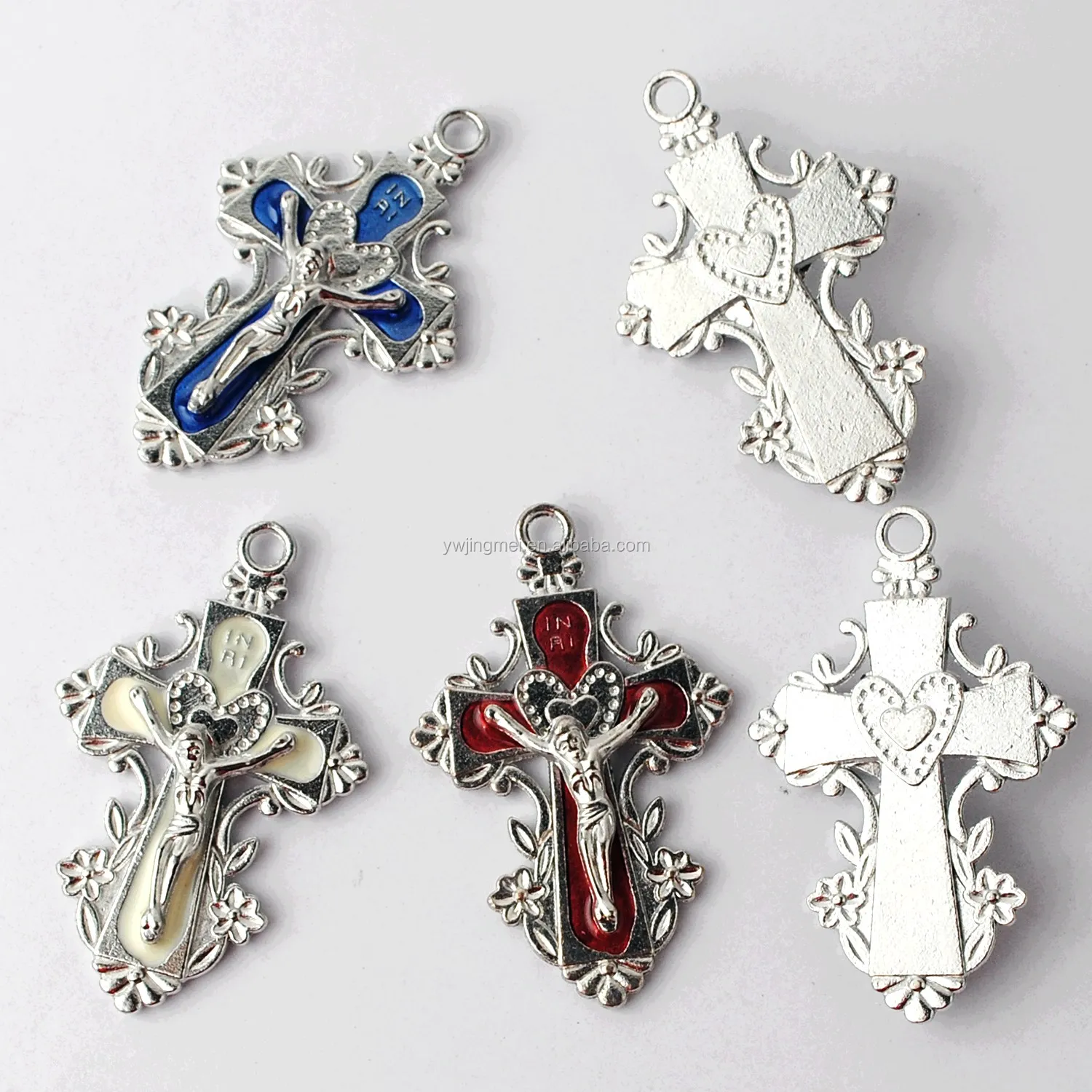 54x34mm Colorful Crucifix With Enamel - Buy Zinc Alloy Catholic ...