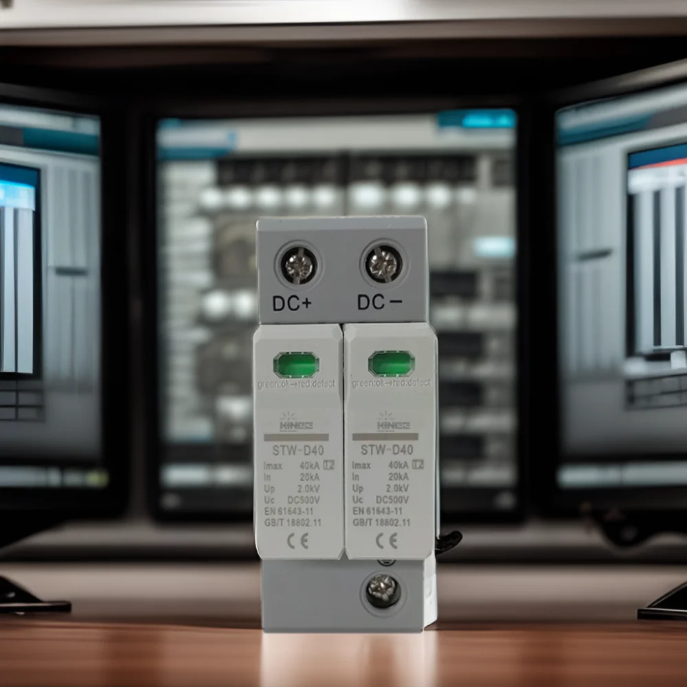 KINEE T2 Surge Protection Device 2P SPD with 500Vdc 40ka T2 Rating ...