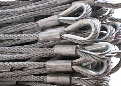 6X36 Galvanized Steel Wire Rope Sling with Aluminum Thimble & Ferrule ...