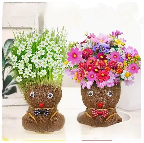 Eco Friendly DIY Grass Doll Growing Kit - Creative Gift