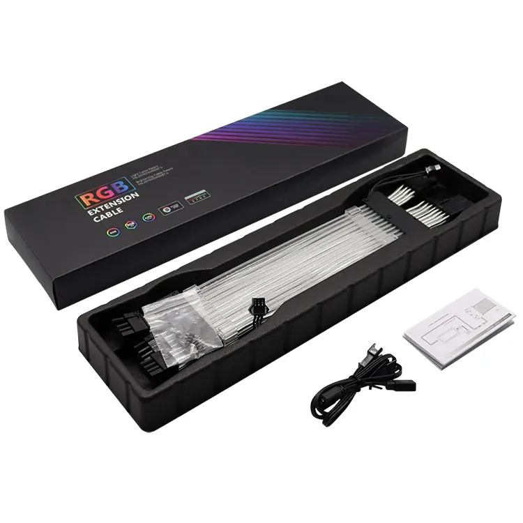 Customized 3*8pin Gpu Power Cable Row Divine Light Synchronous Neon ...