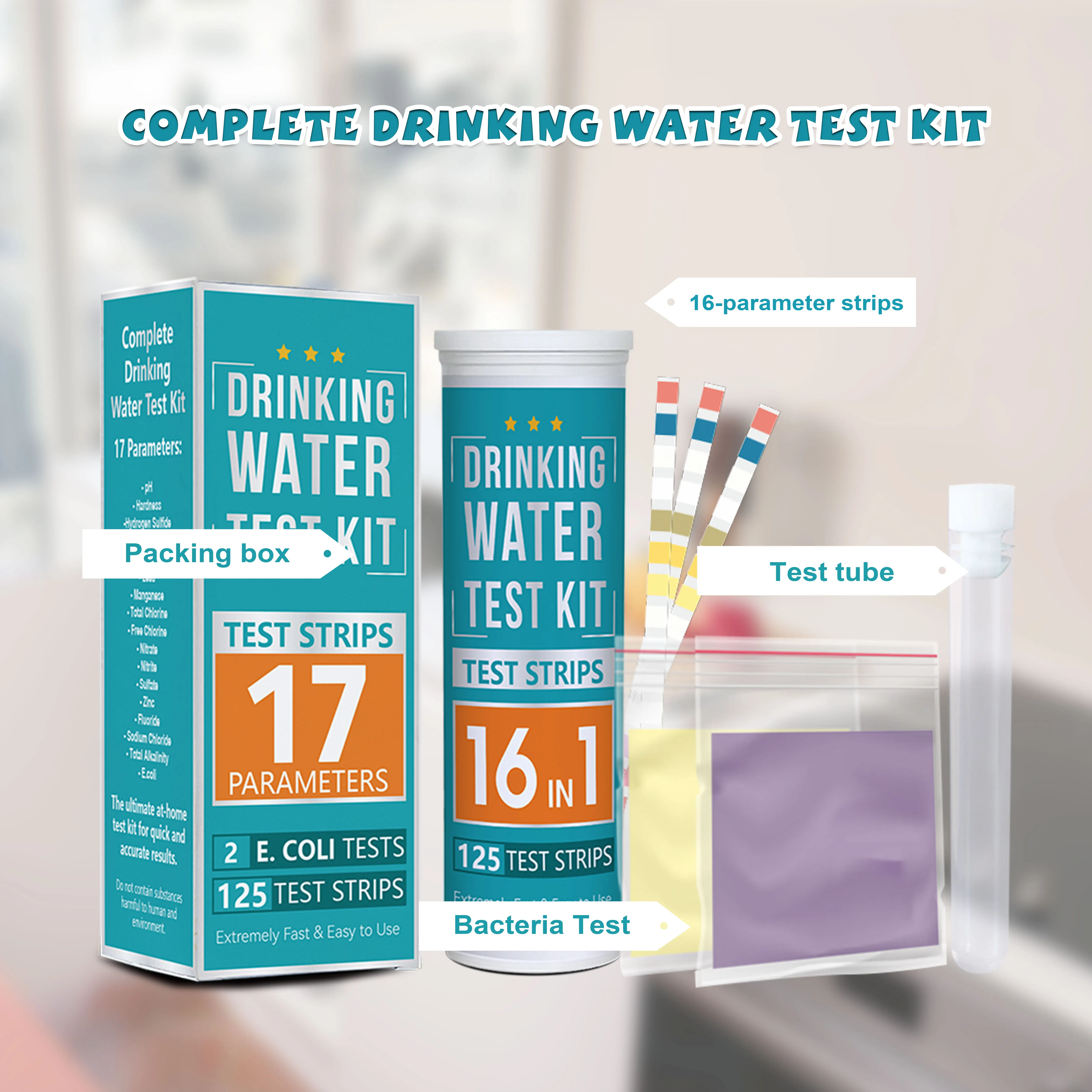 17-in-1 Water Quality Testing Strips - Accurate & Convenient