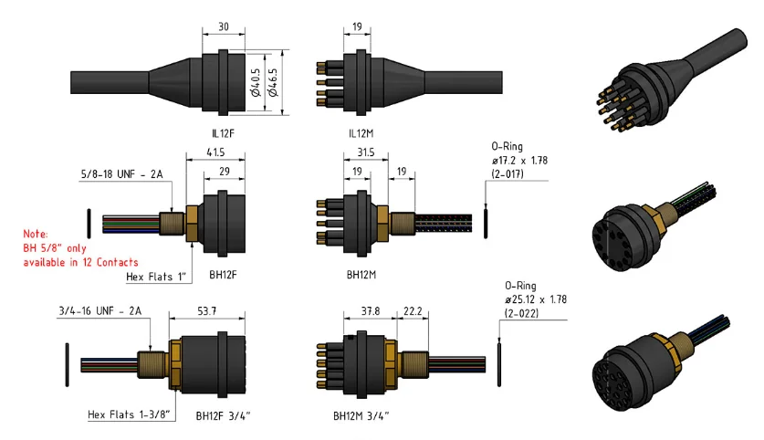 (ex-stock) Reepairr Bh12m&bh12f Re Subconn Male / Female Subsea ...