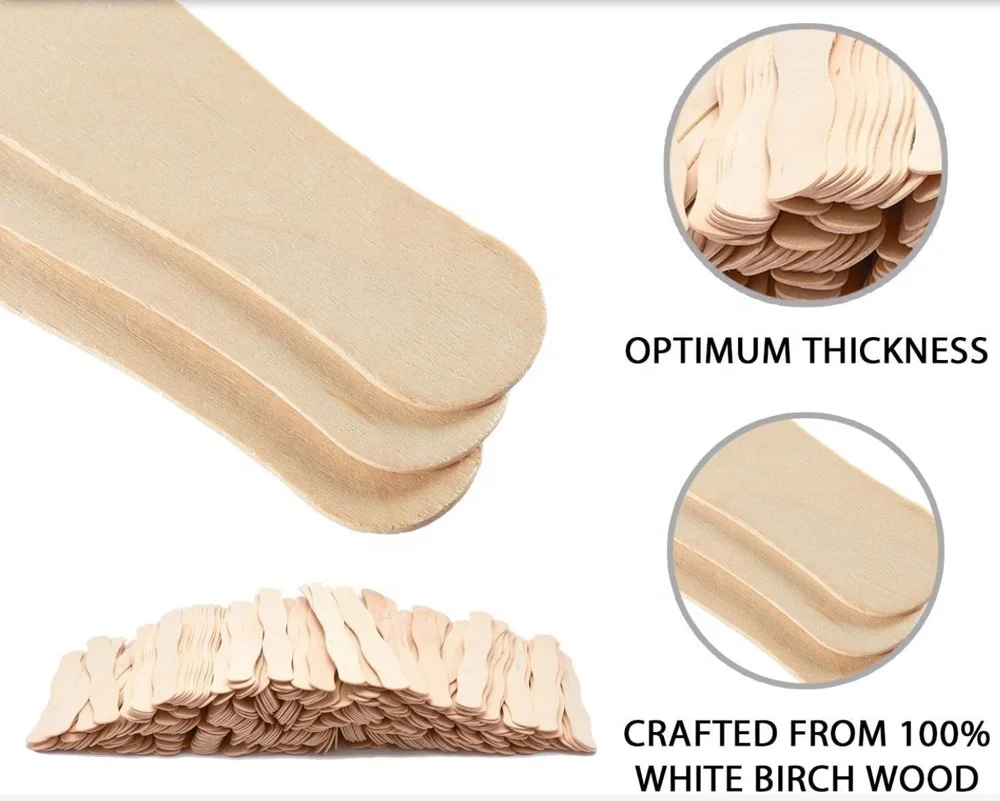 8 Inch Long Wavy Sticks Natural Wood Wavy Popsicle Craft Sticks Great ...
