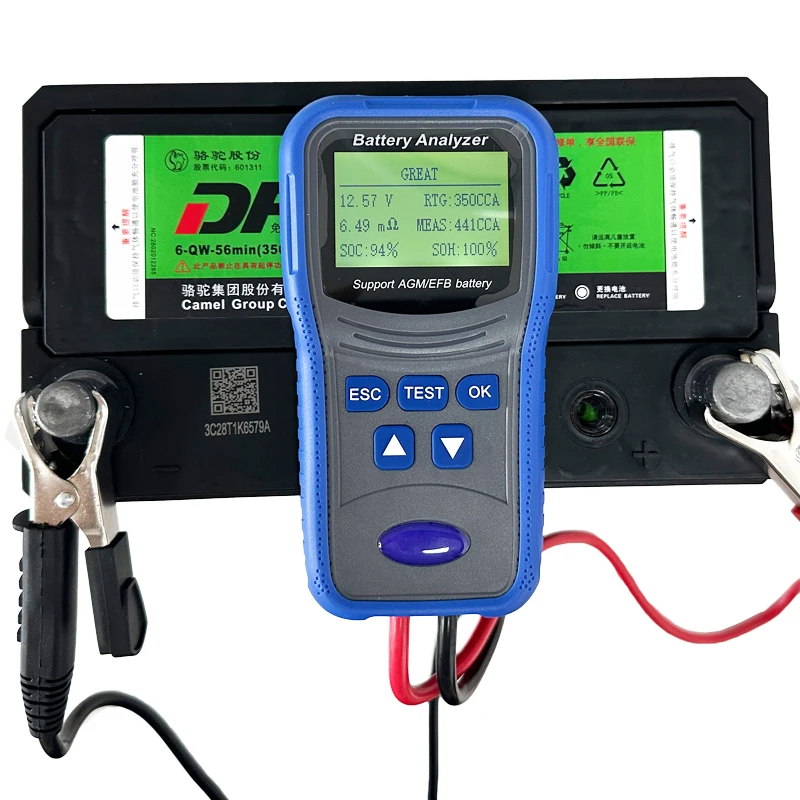 TM200 Car 12V/24V Vehicle UPS Battery Tester AGM EFB Lead-Acid Internal ...