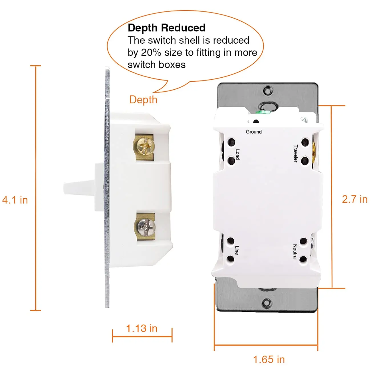 Us Standard Smart Toggle Switch Wireless Wifi Zwave Zigbee Matter Tuya ...