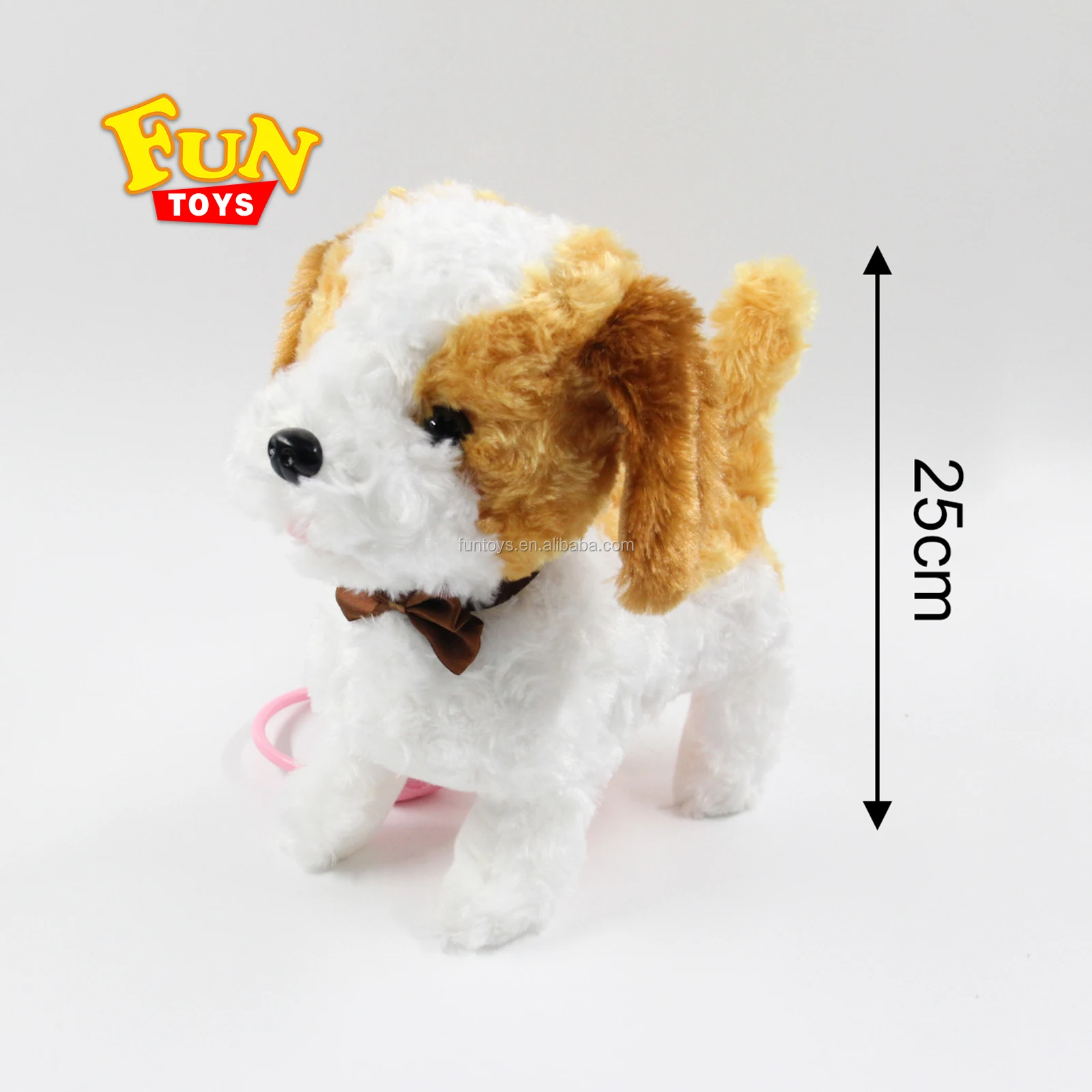 10 Inch Grey Walking Dog With Sound Battery Operated Animal B/o Animal ...