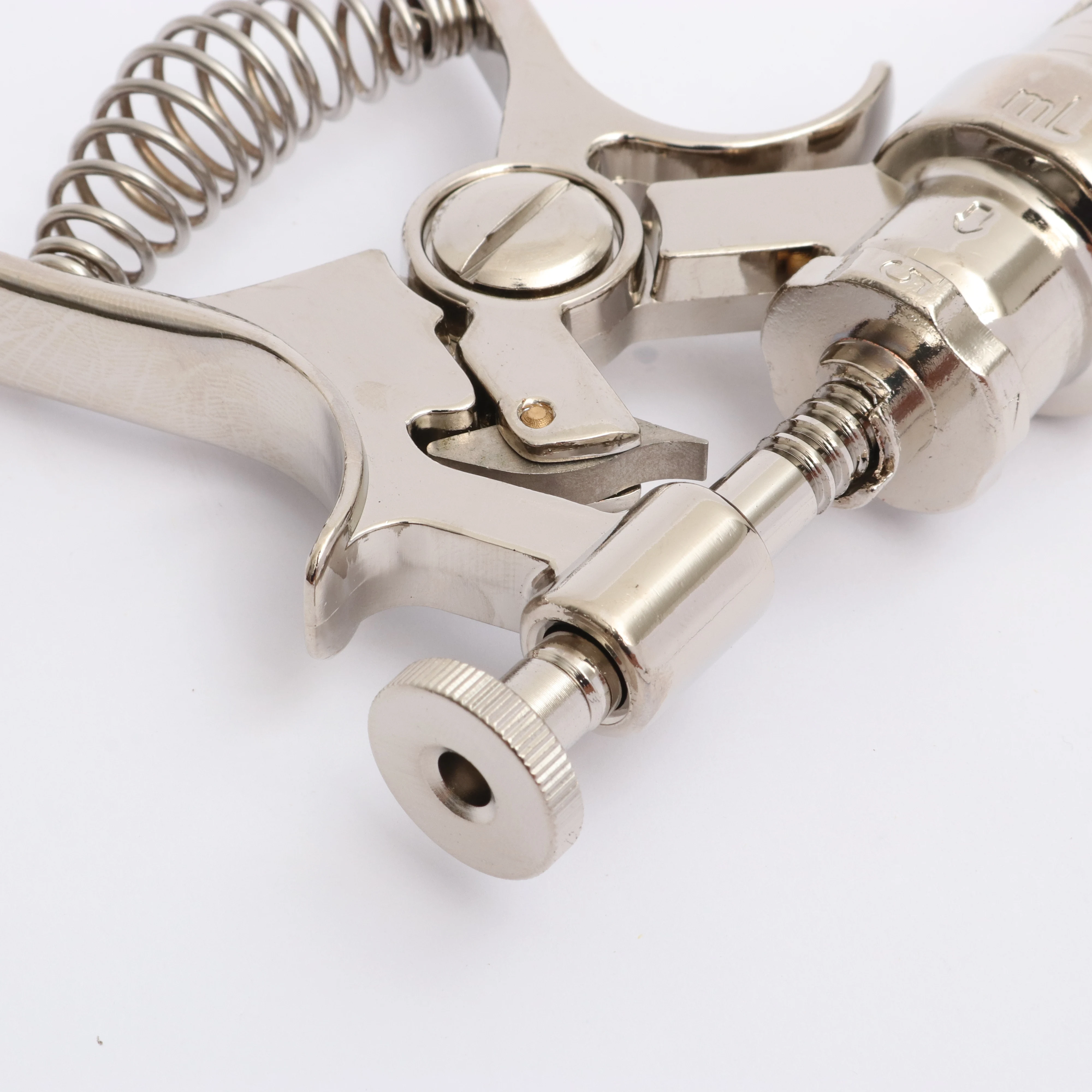 Copper Reusable Veterinary Syringe Safety Adjustable Dose Injector High ...