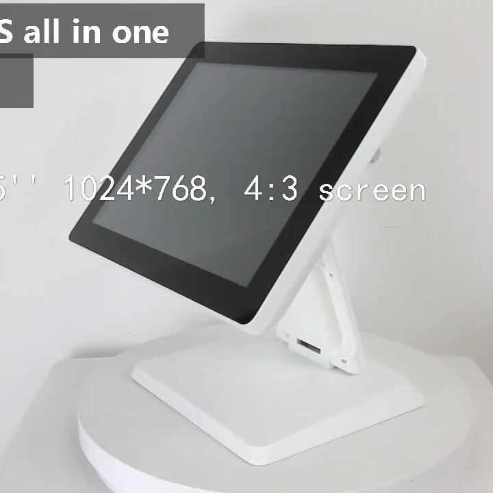 Carav 15 Inch Dual Screen White And Black Pos Machine With Capacitive Touch Screen Pos Android ...