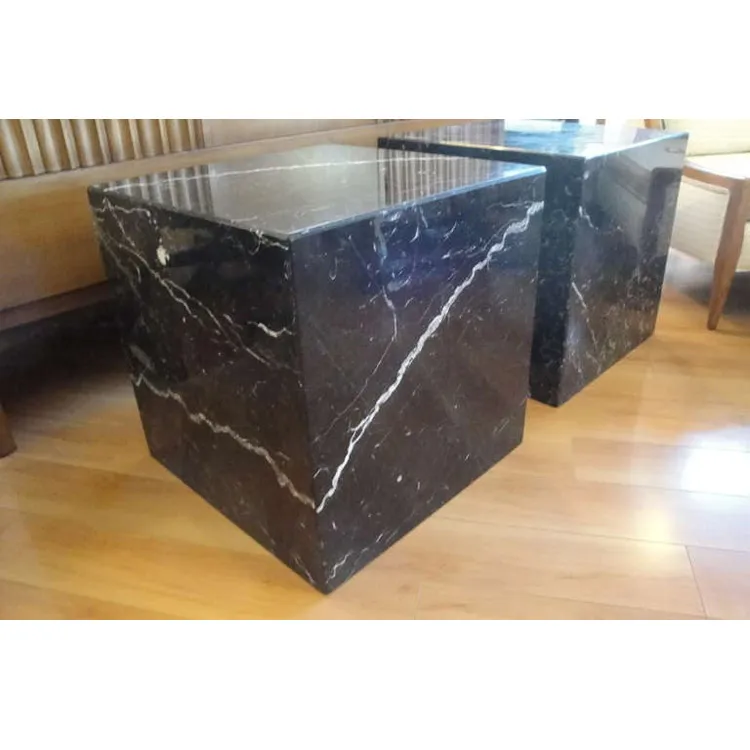 Modern Marble Cubic Block Side Table - Unique & Stylish