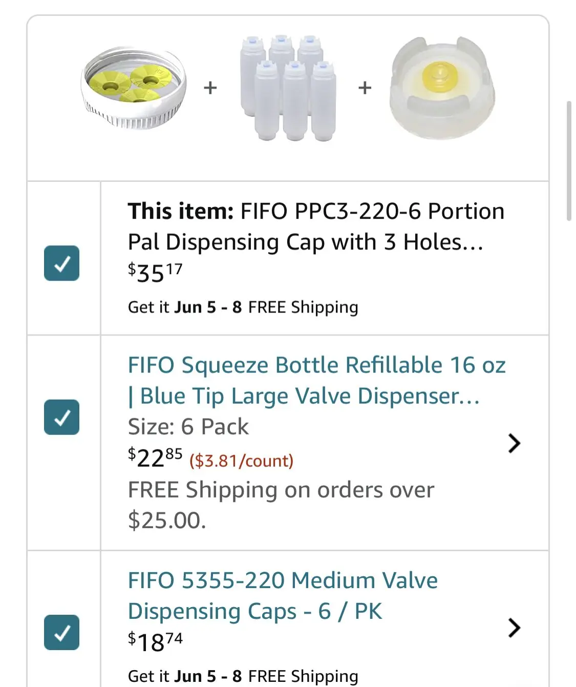 Fifo Ppc3-220-6 Portion Pal Dispensing With 3 Holes- 6 / Cs Fifo ...