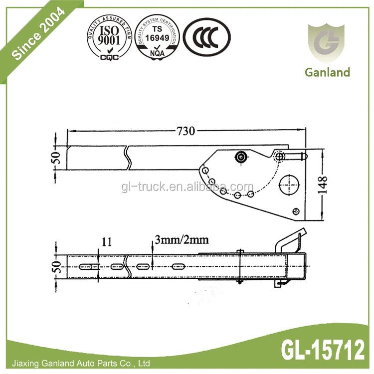 Side Rail Guard Hinged Lifting Leg Truck Lateral Protection Bracket ...