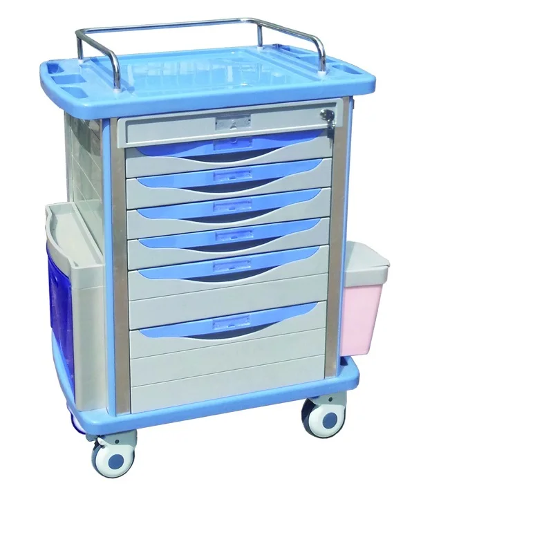Medical Anesthesia Tray Trolley Mobile Abs Drugs Hospital Crash Cart ...
