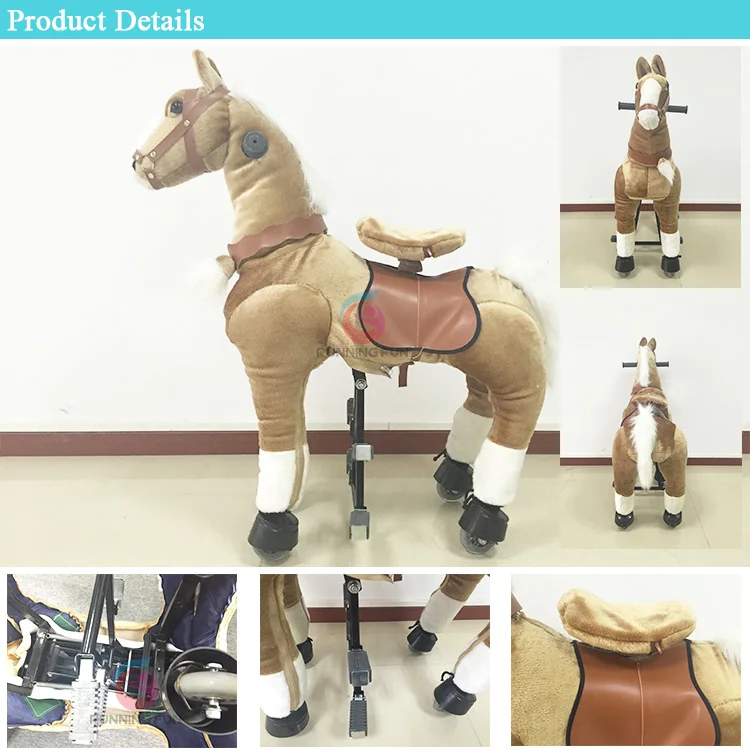 Running Fun Promotion Ce/en71 Plush Mechanical Horse Unicorn Toys With ...