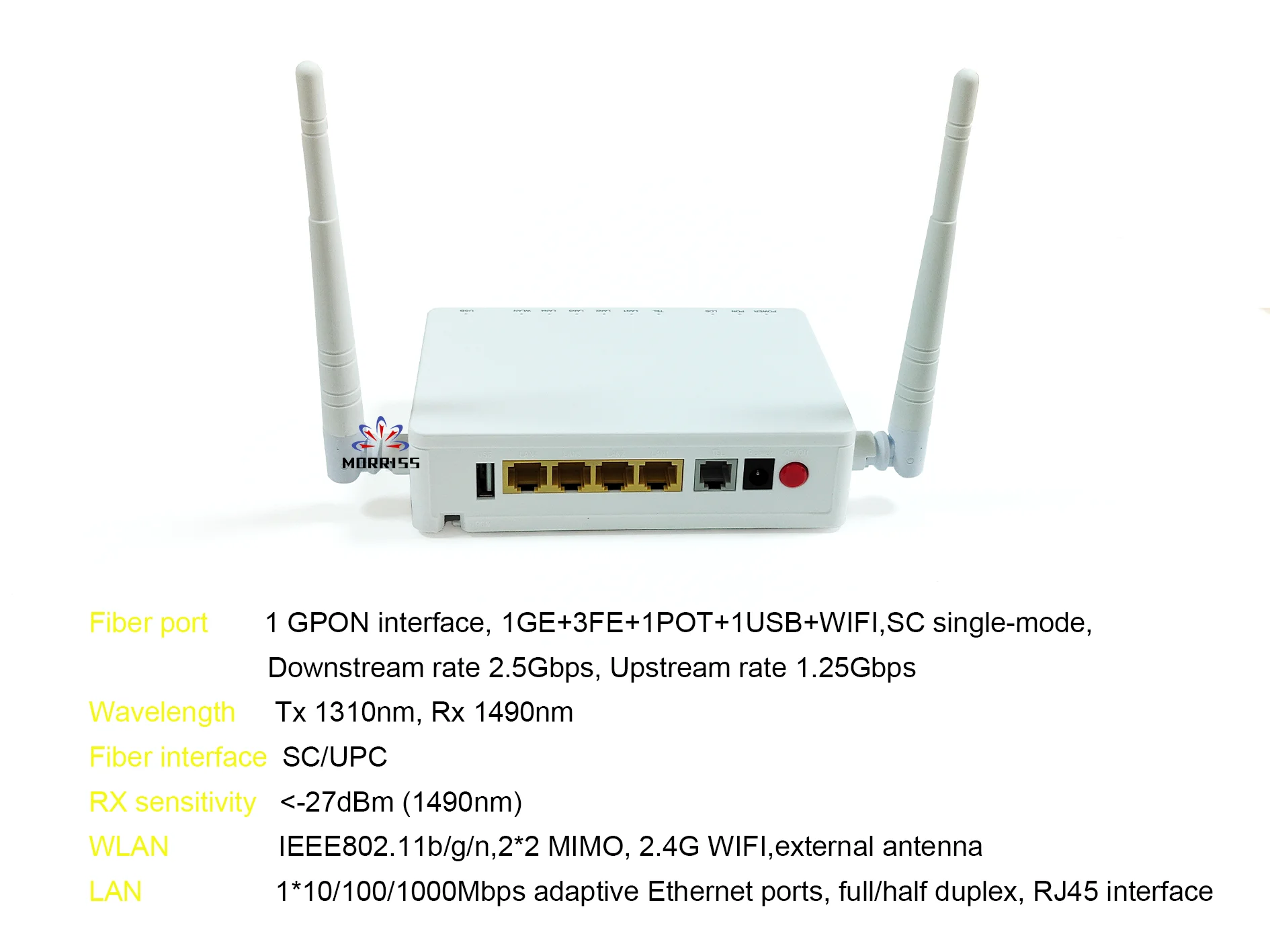 Gpon Ont Modem Zte F663 F663nv3a 1ge+tel+3fe+wifi Gpon Onu Xpon Wifi ...