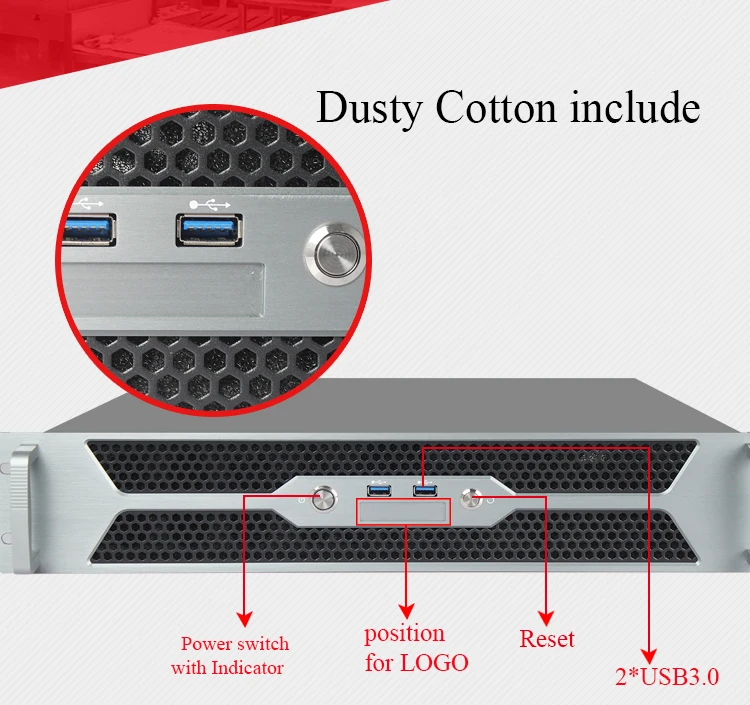 New 19 Inch Rackmount Case 2u Server Case Industrial Pc Atx Computer ...