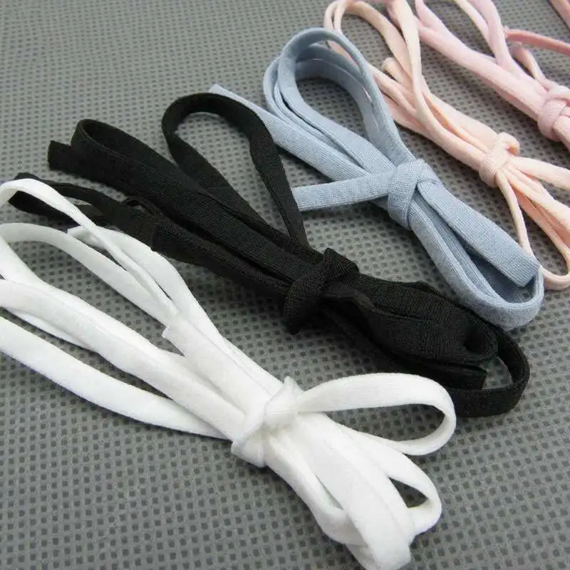 Elastic Adjustable Buckle Band Soft Flat Thin Spandex Elastic Rope Face ...