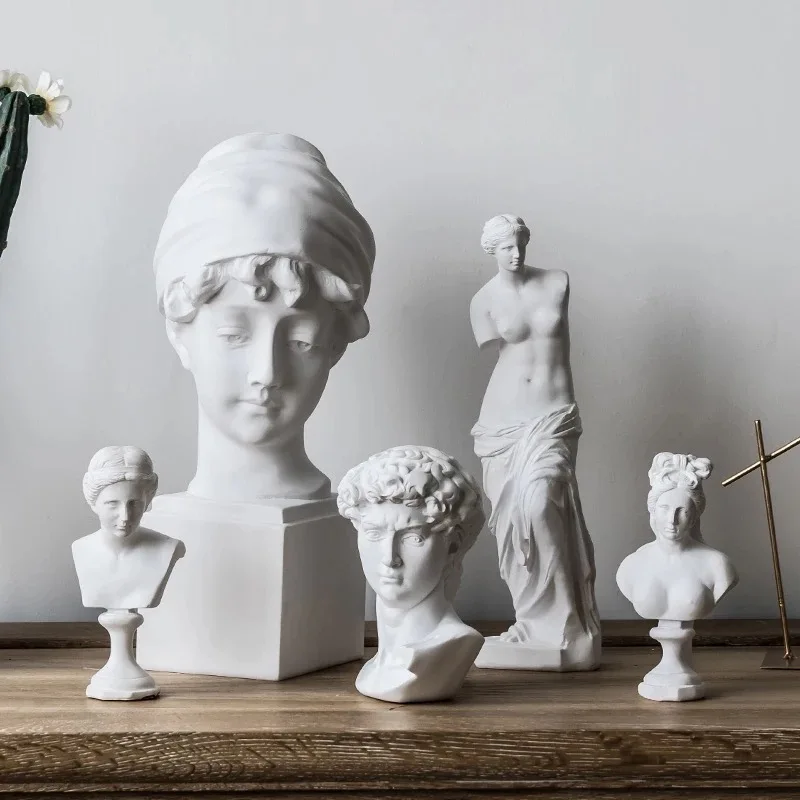 Nordic Mini Plaster Small Avatar Sketch Literary Figure Sculpture ...