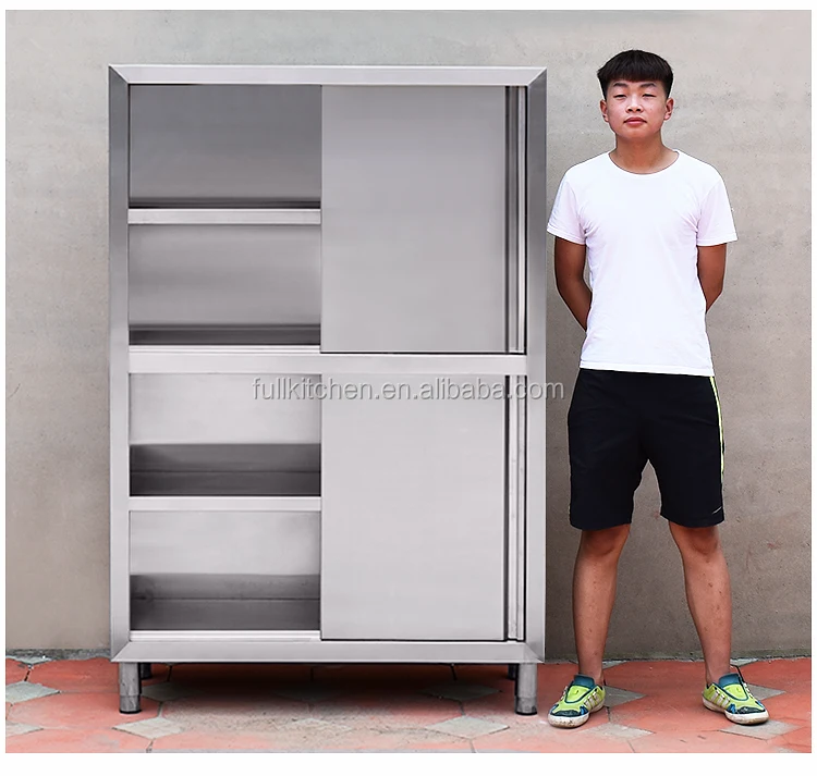 Stainless Steel Cupboard - 4 Lockers for Kitchen Cleanliness