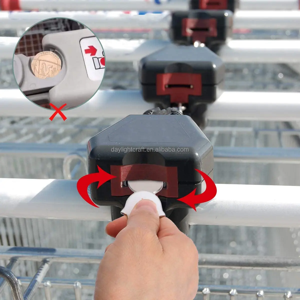 Supermarket Trolley Release Key Universal Trolley Keyring For Shopping ...