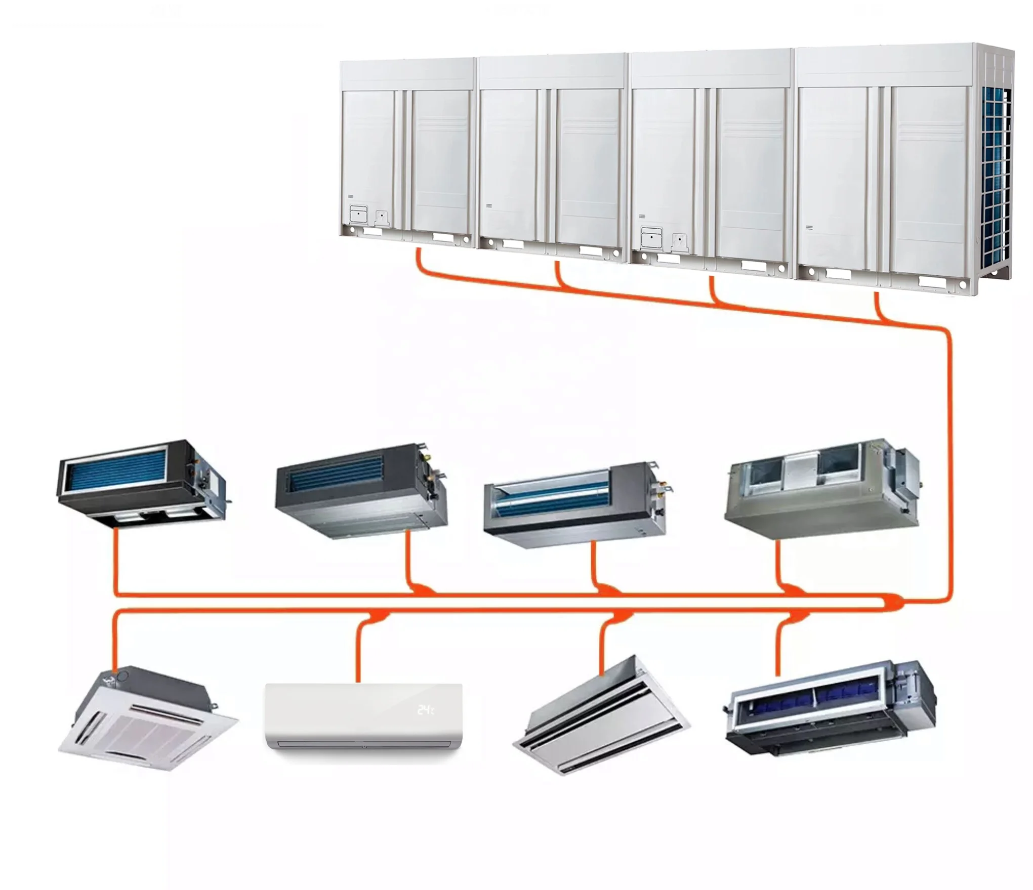 Air Condition Vrf System Ac Multi Split Cassette Fan Coil Unit Fcu For ...