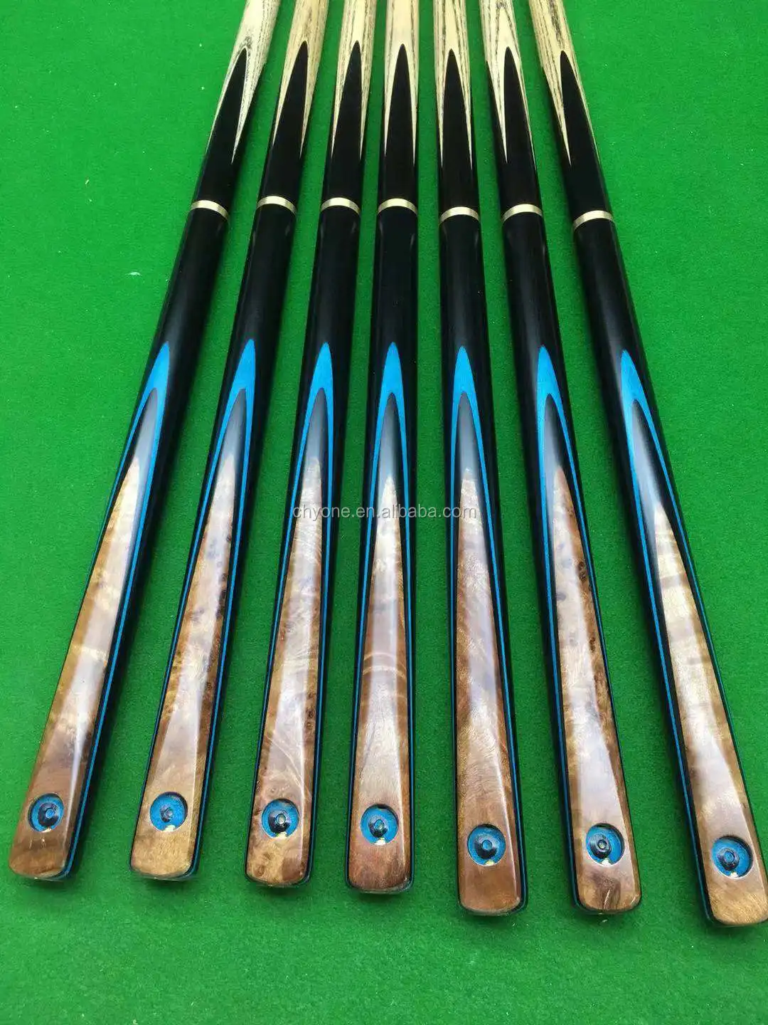 Chyone Custom Design Wholesale Ebony Wood Spliced Snooker Cue Inlay 1pc ...