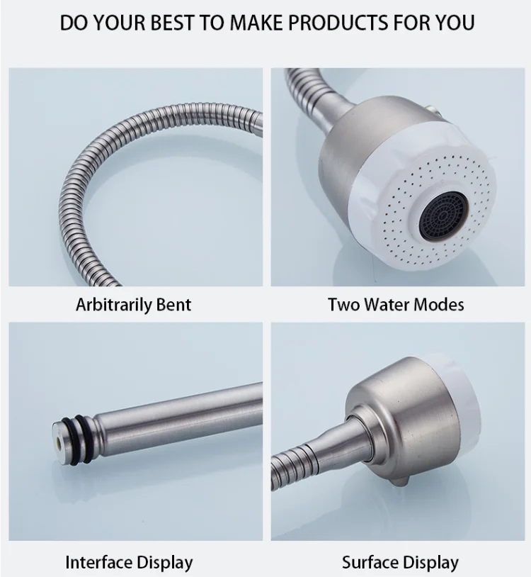 Adjustable Faucet Tap Universal Stainless Steel Flexible Water Saving ...