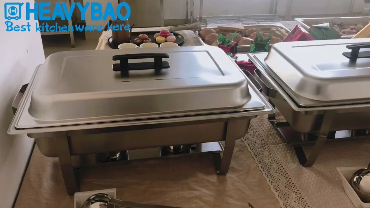 Sliver Elegant Buffet Cover Full Size Chafing Dish Set Food Warmer ...