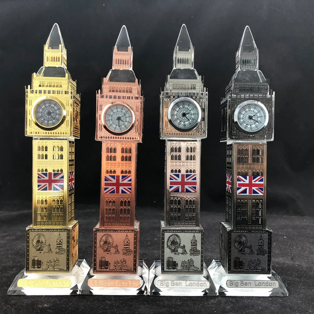 LED Coloured Lights Crystal UK London Big Ben Clock Gift